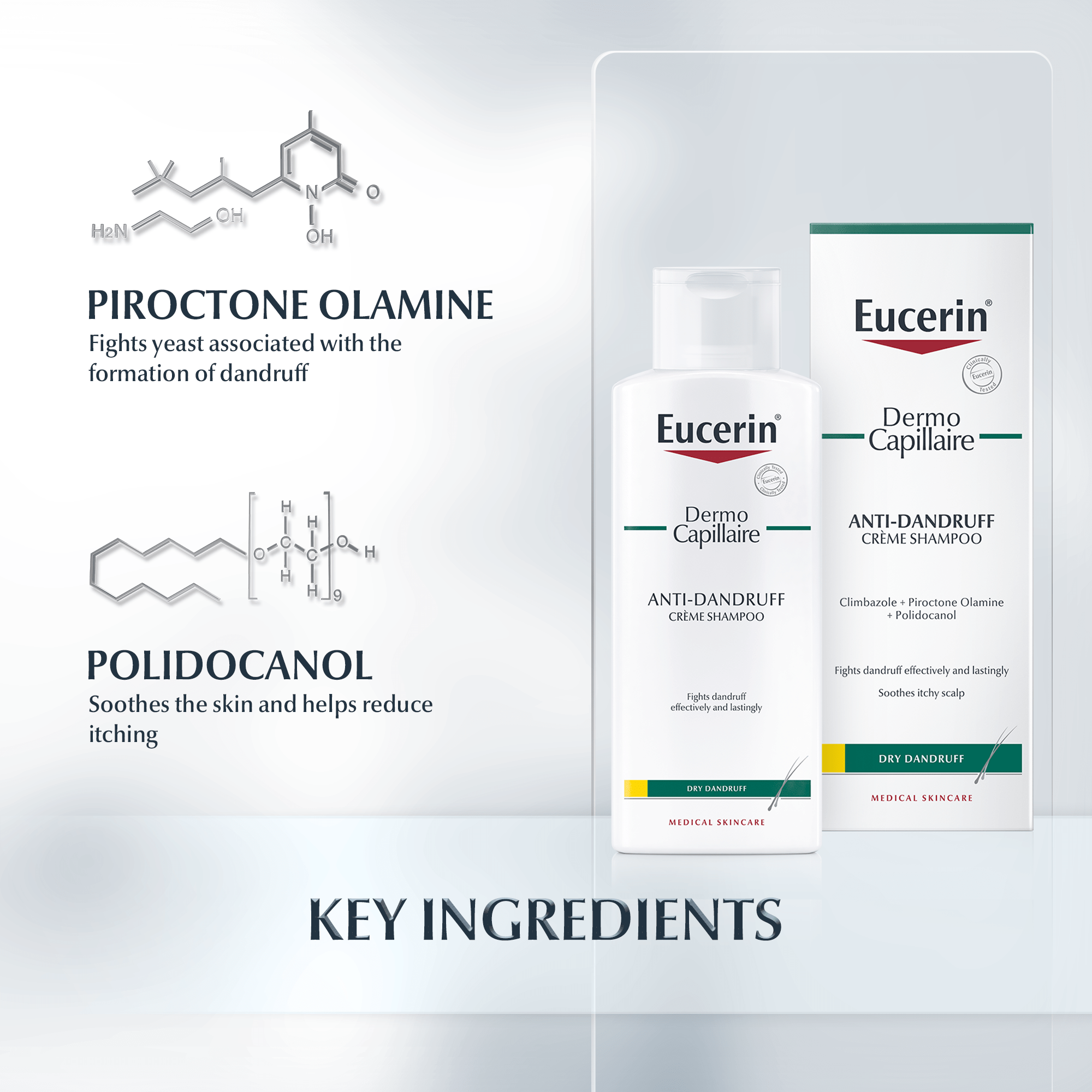 DermoCapillaire Anti-Dandruff Creme Shampoo Ι Dry dandruff | Eucerin