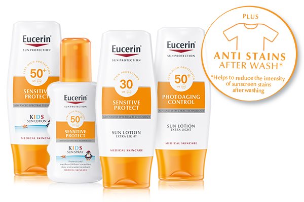 Sunscreen stains |sun protection | Eucerin